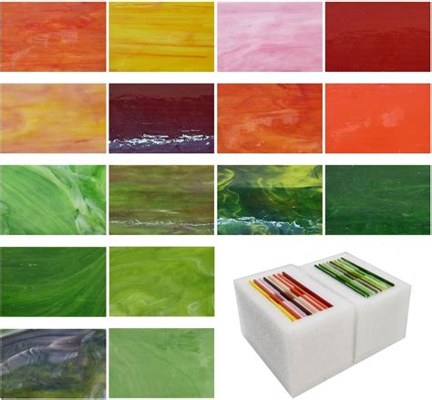 16 Pcs 4 X 6 Colored Glassstained Glass Sheetsiridescent Glass