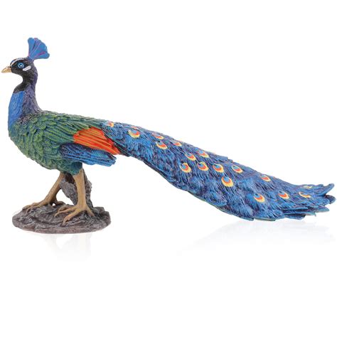 Simulation Peacock Model Ornament Vintage Decor Wildlife Table