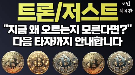 트론 저스트 코인 지금 왜 오르는지 모른다면 다음 타자까지 안내합니다 트론코인 트론호재 트론전망 저스트코인