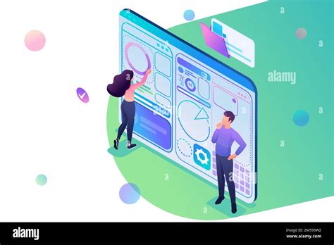 Young People Are Engaged In The Dashboard Design Development Concept Of Modern Technology 3d