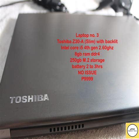 Core I5 4th Gen Slim Laptop No Issue No History Of Repair Toshiba Z30 A