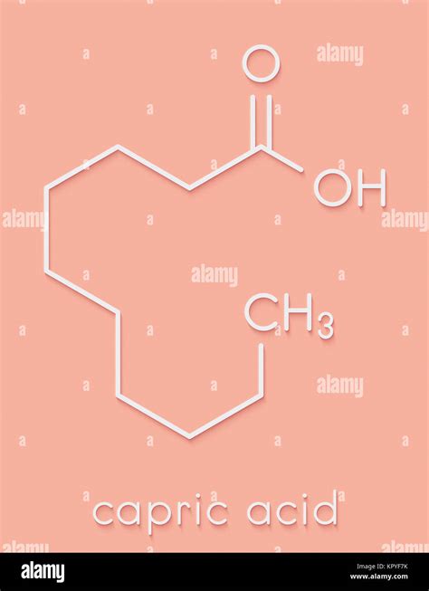 Capric Decanoic Acid Molecule Common Saturated Fatty Acid Skeletal Formula Stock Photo Alamy