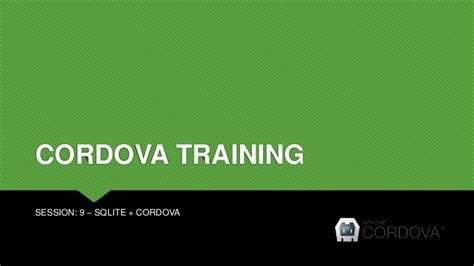 Cordova Training Day 9 Sqlite
