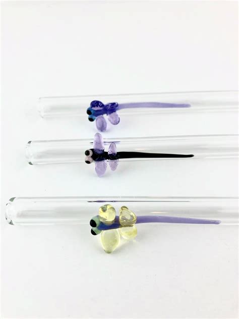 Dragonfly Glass Straws Reusable Straws Glass Straw Etsy