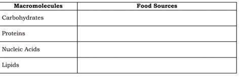 Ll Lticolumn1c Macromolecules Food Sources StudyX