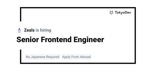 Staff Frontend Engineer Zeals Tokyodev