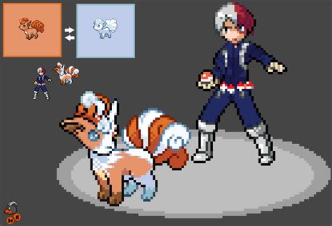 Alolan Vulpix X Vulpix With Added Shoto Todoroki Trainer 🤗 R Bokunoheroacademia