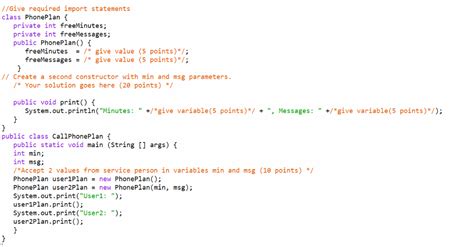 Solved Give Required Import Statements Class Phoneplan