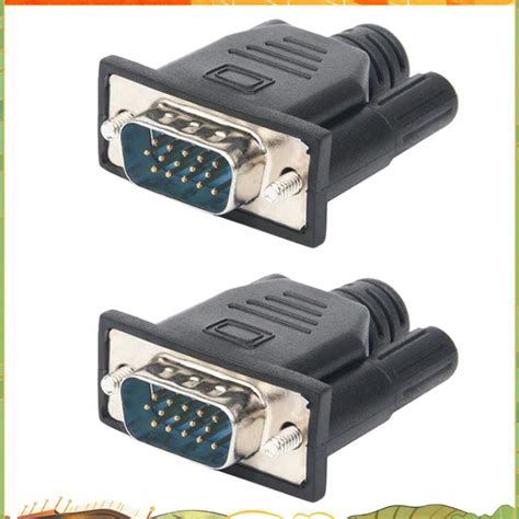 2pcs Vga Virtual Display Adapter Male Dummy Plug Edid Headless Ghost