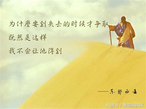 王家卫电影东邪西毒经典台词赏析 读懂一句 泪流满面 每日头条