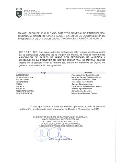 Junta Directiva Aspanpal
