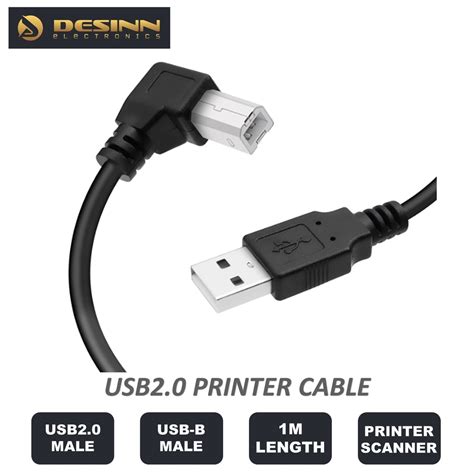 Usb Printer Cable 90 Degree Usb 20 A Male To B Male Printer Scanner
