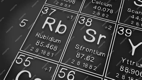 Premium Photo Rubidium Strontium On The Periodic Table Of The Elements On Black