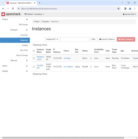 Centos Stream 9 Openstack Bobcat Configure Horizon Server World