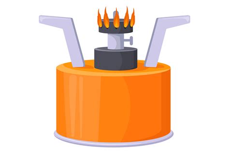 Travel Stove With Gas Fire Burner Cartoo Graphic By Smartstartstocker