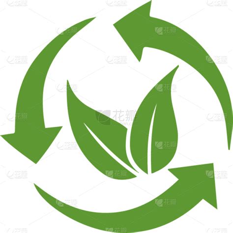 图标系列 通用 绿色环保回收健康矢量贴纸