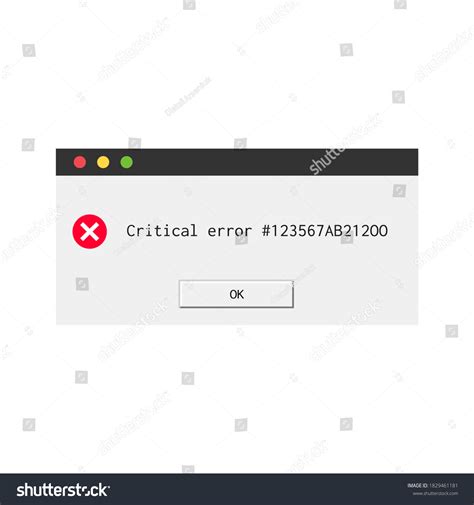 Ilustrasi Stok Modern Material Design Error Message Dialog 1829461181