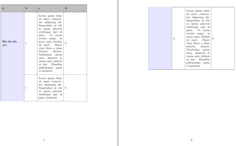 Cline Multi Page Table Tex Latex Stack Exchange