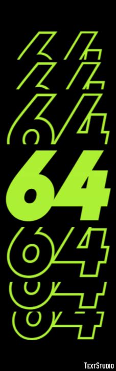 64 Text Effect And Logo Design Number
