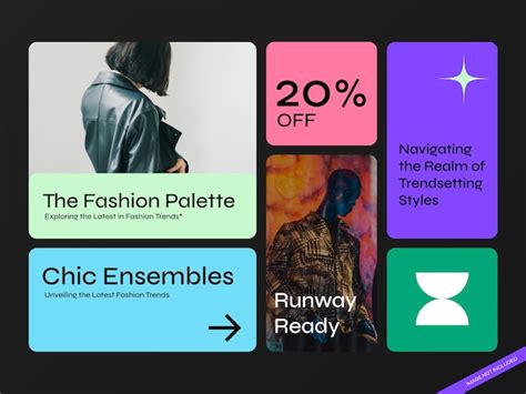 Premium Vector Vector Fashion Bento Grid Template