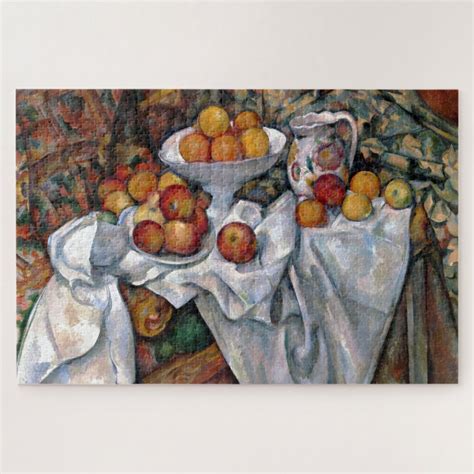 Still Life Oranges Paul Cezanne Painting Art Jigsaw Puzzle Zazzle