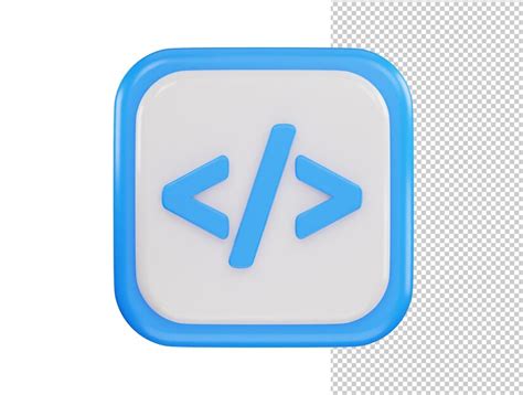 Premium Psd Code Programing Icon 3d Rendering Vector Illustration