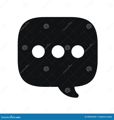 Message Icon Vector Black Color Ui Ux Editorial Image Illustration Of Vector Live 282025935