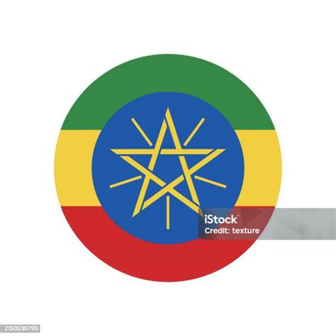 에티오피아 국기입니다 에티오피아 서클 플래그입니다 버튼 플래그 아이콘입니다 표준 색상 둥근 버튼 아이콘입니다 원 아이콘입니다 컴퓨터 일러스트레이션 디지털 일러스트레이션 벡