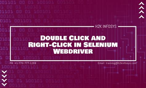 Double Click And Right Click In Selenium Webdriver H2k Infosys Blog