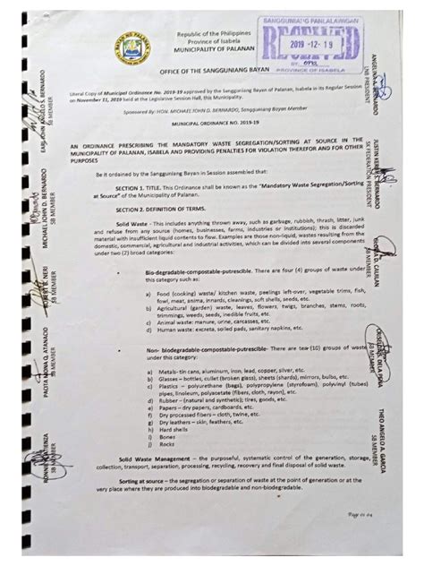 Municipal Ordinance No 2019 19 Pdf