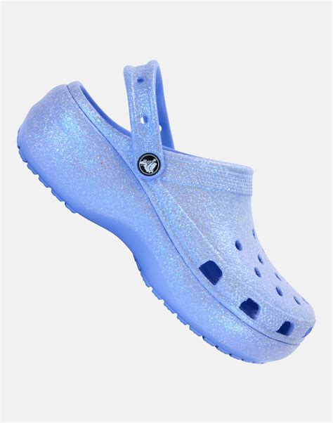 Crocs Womens Classic Platform Clog Blue Life Style Sports Ie