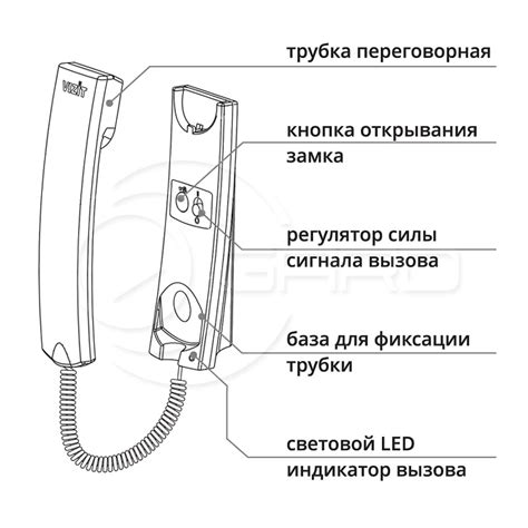 Схема трубки домофона визит укп 9м