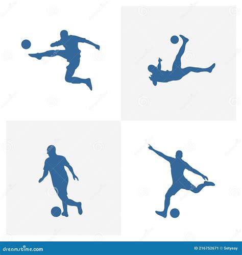 Set Of Soccer Logo Design Vector Illustration Creative Football Logo