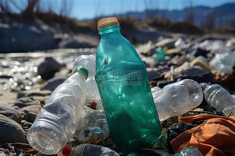 海滩上的塑料垃圾高清图片下载 正版图片600753205 摄图网