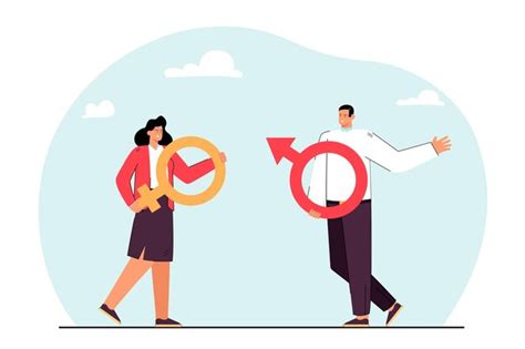 그라데이션 남성 여성 기호 무료 벡터