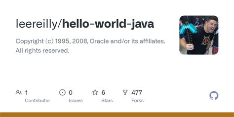 Github Leereilly Hello World Java Copyright C Oracle And Or Its Affiliates All
