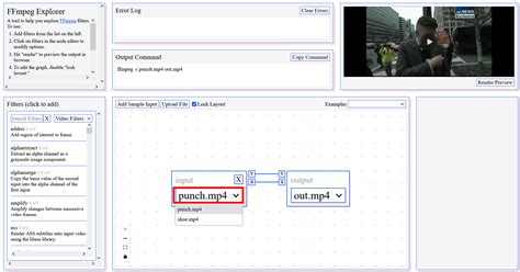 無料でffmpegのフィルター機能をブラウザ上でチェックできてさらにコマンドも出力してくれる「ffmpeg Explorer」 Gigazine