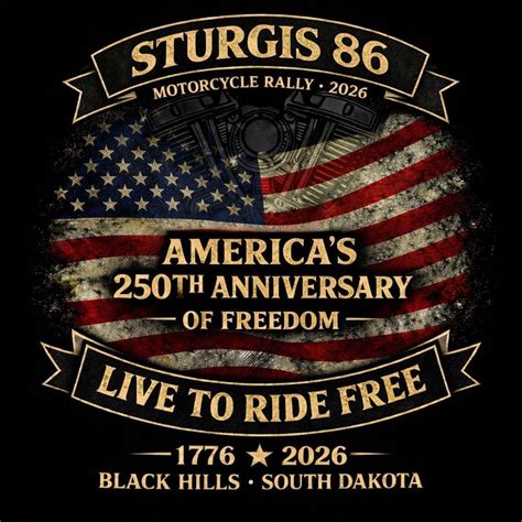 Sturgis 86 Americas 250th Anniversary Edition Unisex T Shirt Etsy
