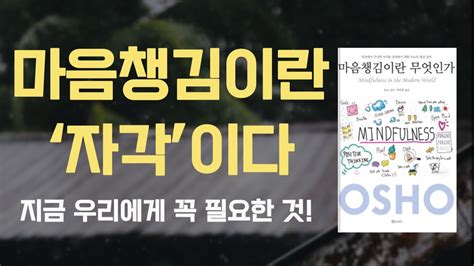 마음챙김이란 무엇인가오쇼의 명상 마인드풀니스 성공한 사람들의 습관 명상 참나 명상명상습관마음챙김습관쉬운 명상법