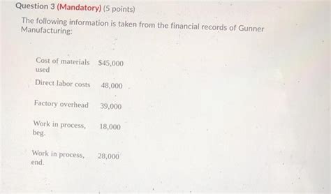 Solved Question 3 Mandatory 5 Points The Following
