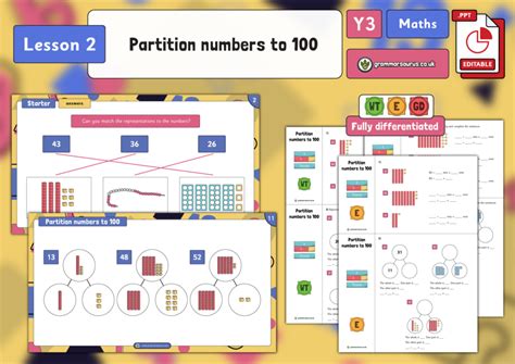 Year 3 Place Value Partition Numbers To 100 Lesson 2 Grammarsaurus