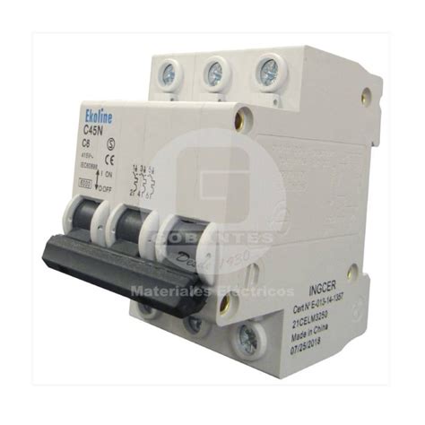 Interruptor Automático 3 X 40a 6k Curva C Ekoline Gobantescl