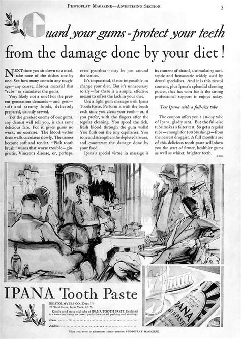 Ipana Tooth Paste Advert Photoplay 1929 By Maidsuzie On Deviantart