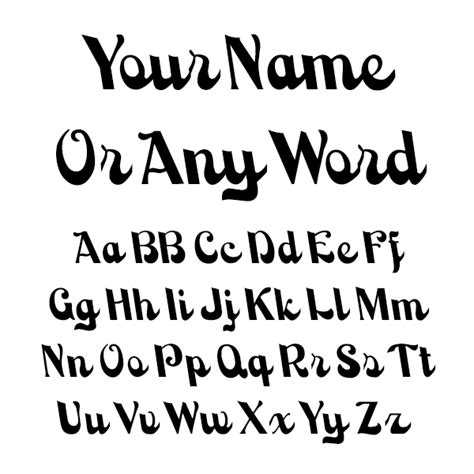 Serif Font Personalised Name Vinyl Font V Fancy Crafts