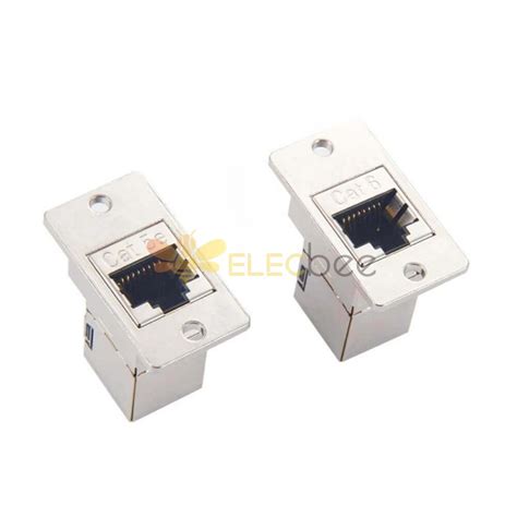 Cat5e Rj45 Modular Coupler Shielded Rj45 8x8 Panel Mount Style