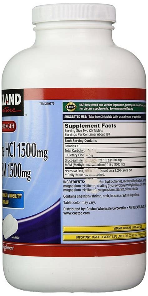 Glucozamina HCI 1500mg cu MSM 1500mg pentru articulatii sanatoase ...