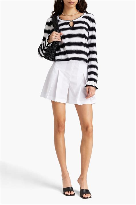Boutique Moschino Striped Cotton Blend Sweater The Outnet