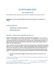 Intertemporal Consumption And Inequality Problem Set Insights Course Hero