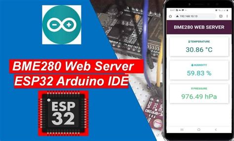 BME280 Web Server With ESP32 Weather Station Arduino IDE