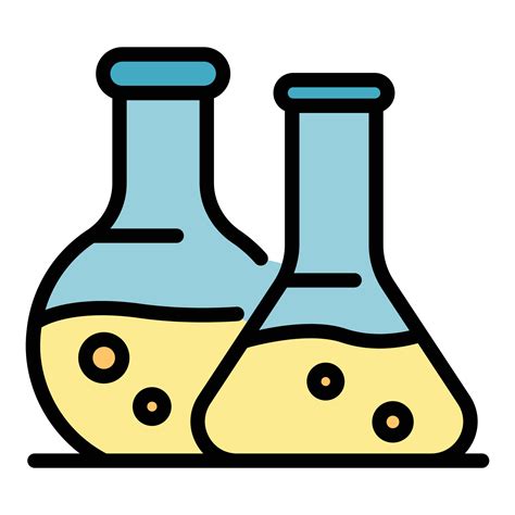 Flasks Icon Color Outline Vector 15154169 Vector Art At Vecteezy